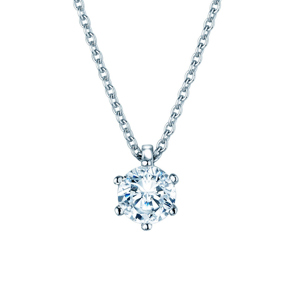 Anhänger Classic in Platin 950/- mit Diamant 1,00ct GSI G/SI