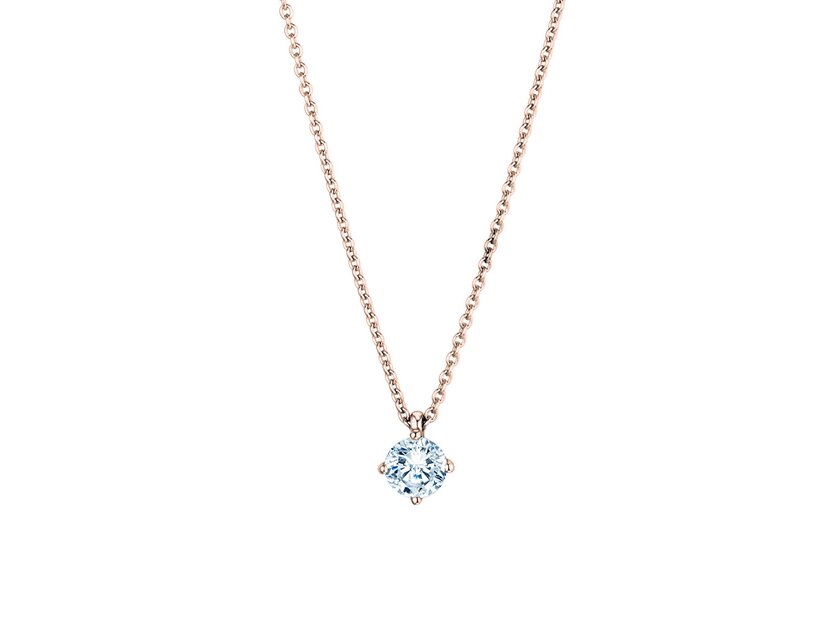 Anhänger Modern in 18K Roségold mit Diamant 0,75ct G/SI