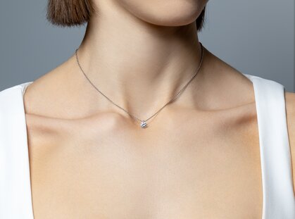 Anhänger Modern in 18K Roségold mit Diamant 0,75ct G/SI